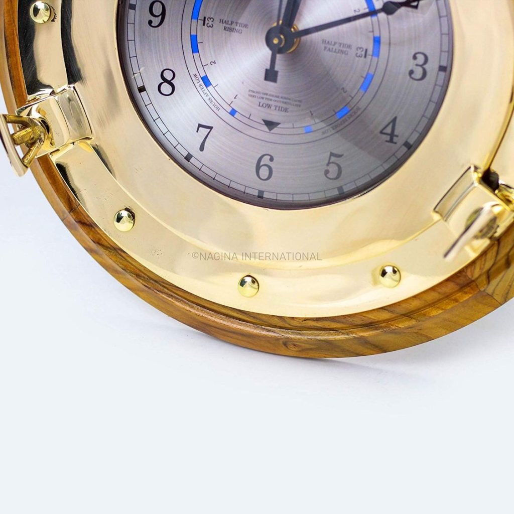 Nagina International Nautical Boat’s Porthole Time & Tide Clock ...