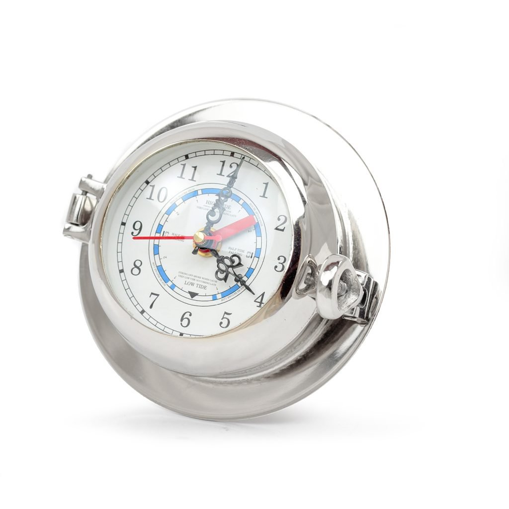 Nagina International 9" Time & Tide Aluminum Silver Nickel Polished ...